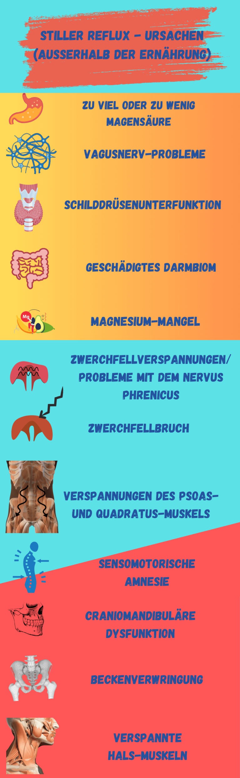 Was sind die Ursachen von Stillem Reflux?